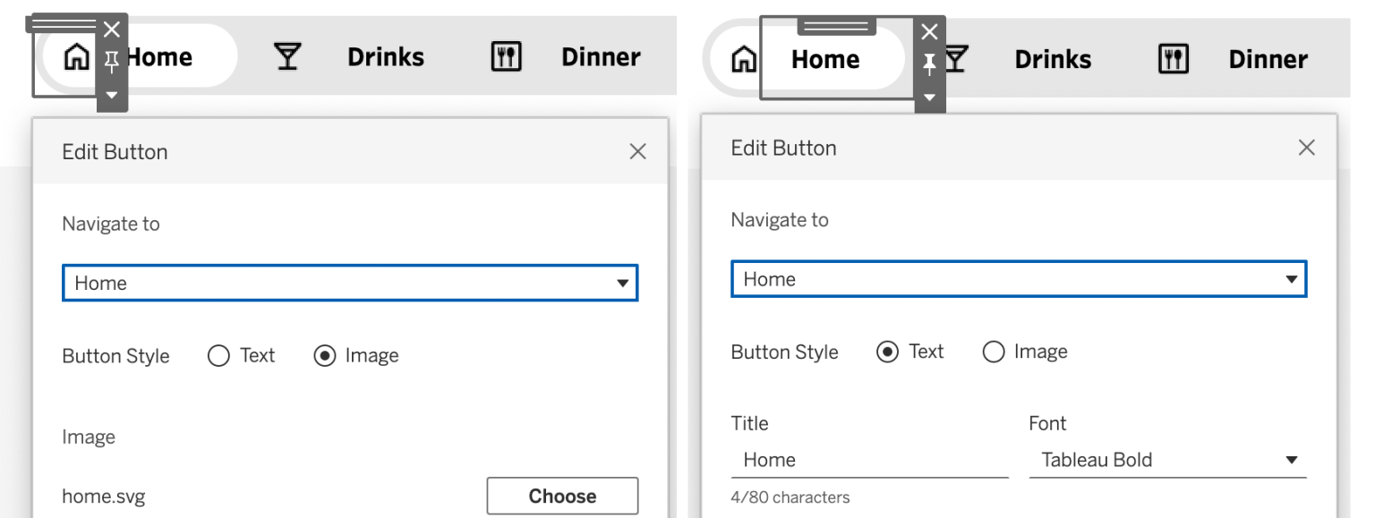 How to create pill-style navigation in Tableau - Antichaos